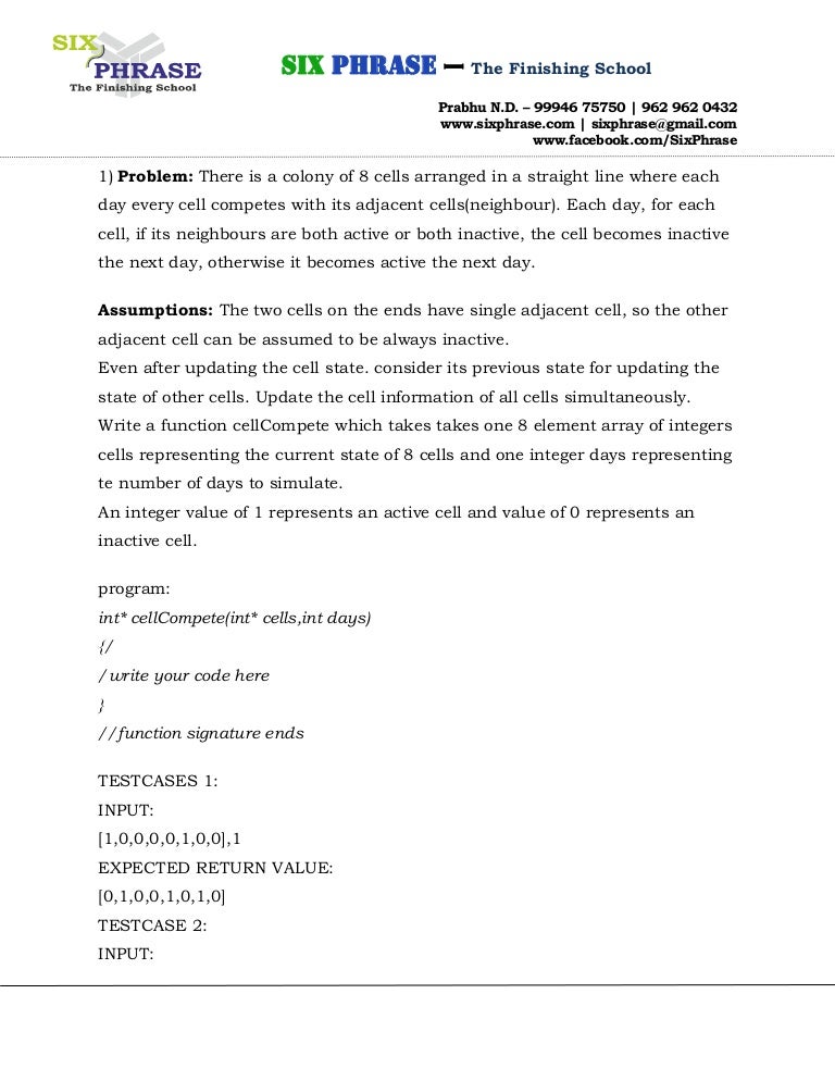 Amcat automata questions