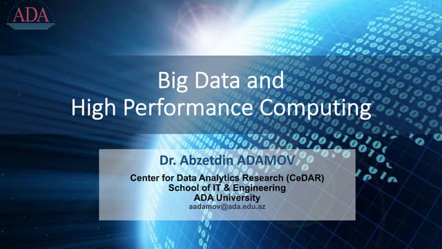 Big Data And High Performance Computing Pdf Databases Computer