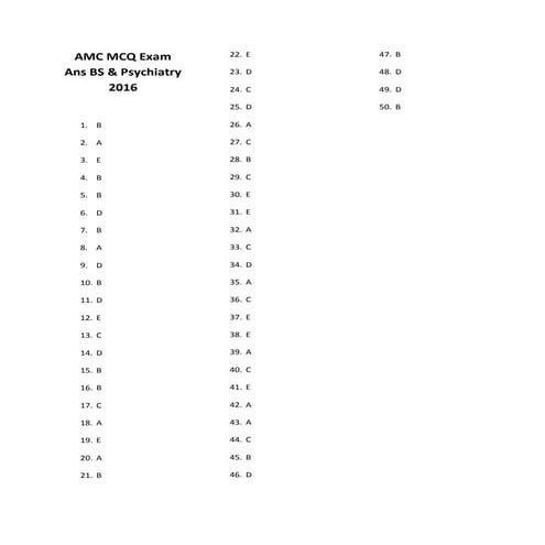 Amc mcq exam ans bs | PDF