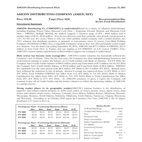 Amcon Distributing Final | DOCX