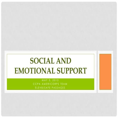 Social & Emotional Support | PPTX