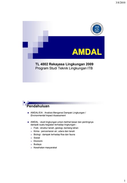 RKL dan RPL pengendali lingkungan hidup. | PPT