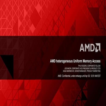 AMD Heterogeneous Uniform Memory Access | PPTX