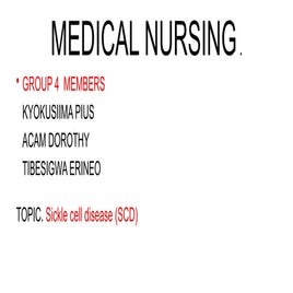 Sickle cell disease | PPTX