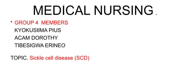 Sickle cell disease | PPTX
