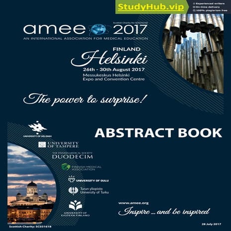 AMEE 2017 Abstract Book | PDF