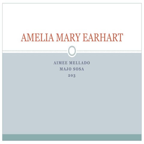Amelia mary earhart | PPTX