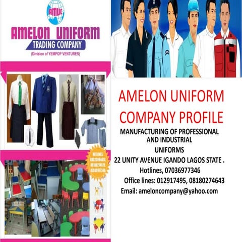 Amelon uniforms trading company | PPTX
