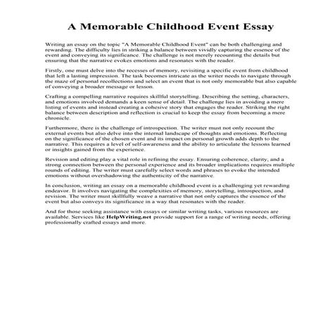 A Memorable Childhood Event Essay.pdf