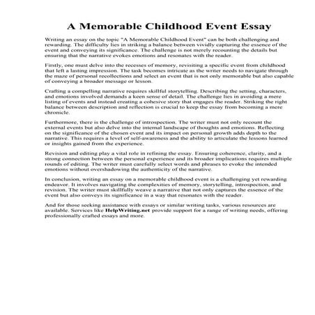 A Memorable Childhood Event Essay.pdf