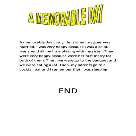 A memorable day | DOCX