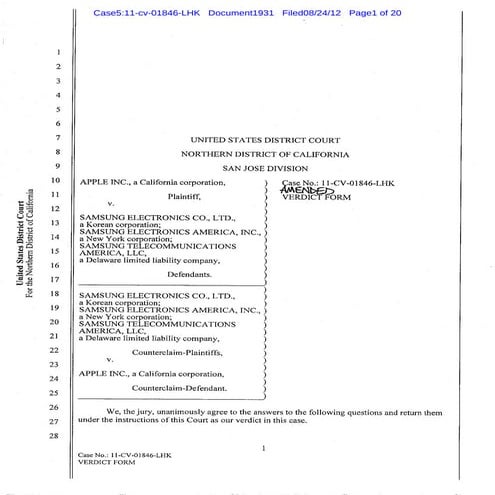 Amended jury verdict form | PDF