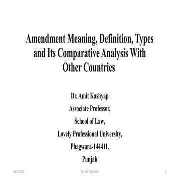 Constitutional Amendment: Meaning, Definition, Types, and Comparative ...