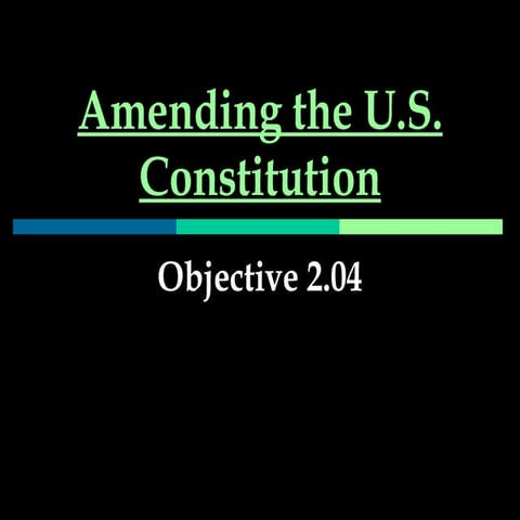 The Amendments of The Constitution | PPT