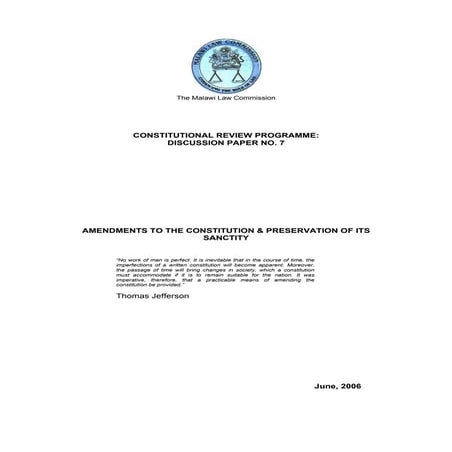 Amendments to the constitution discussion paper 7 | PDF