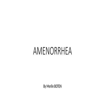 Amenorrhea.pptx