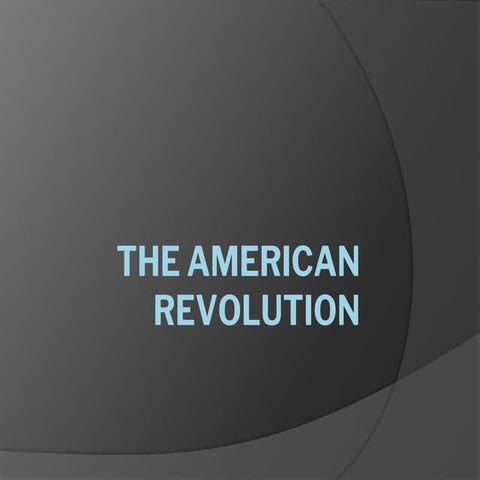 The America Revolution and its aftermath | PPT