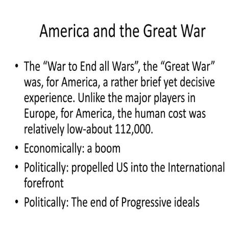 WWI - End of the War and Legacy | PPT