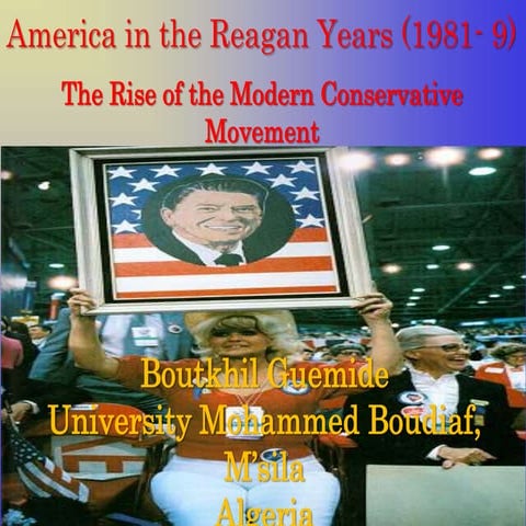 America in the Reagan years (1981- 9) | PPT
