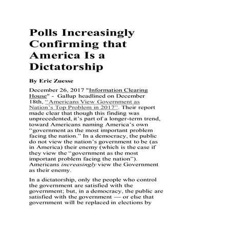 America is a dictatorship | DOCX