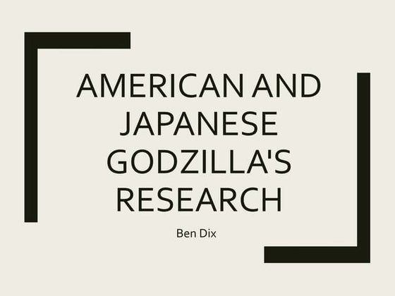 Godzilla Notes | DOCX | Animation & Anime | Genres