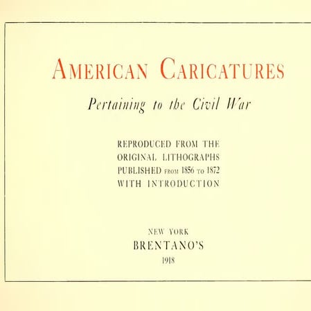 American Caricatures Pertaining to The Civil War | PDF