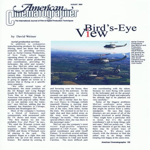 American Cinematographer, Aug 2000 | PDF