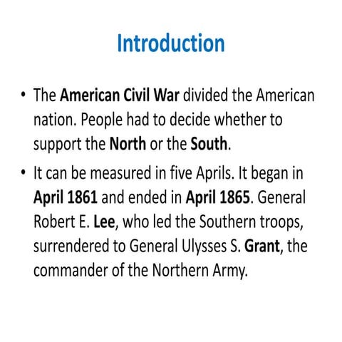 American Civil War for beginners | PPT