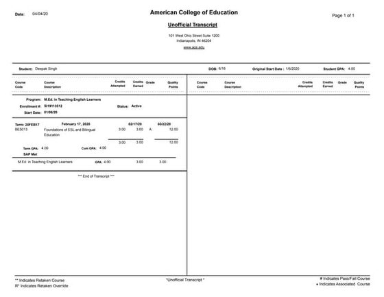 Argosy Transcript | PPT