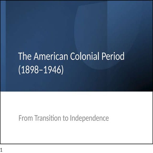 Philippines During American Period | PPTX