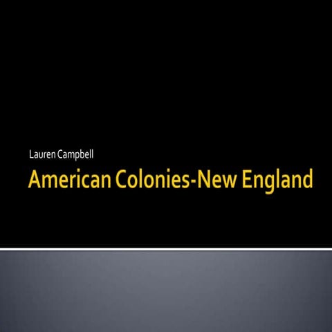 Life in Colonial New England | PPT