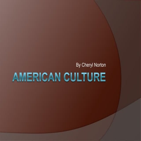 American culture | PPTX