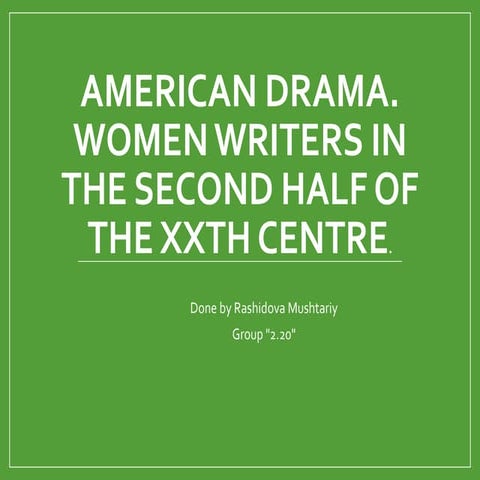 American drama 12 | PPTX