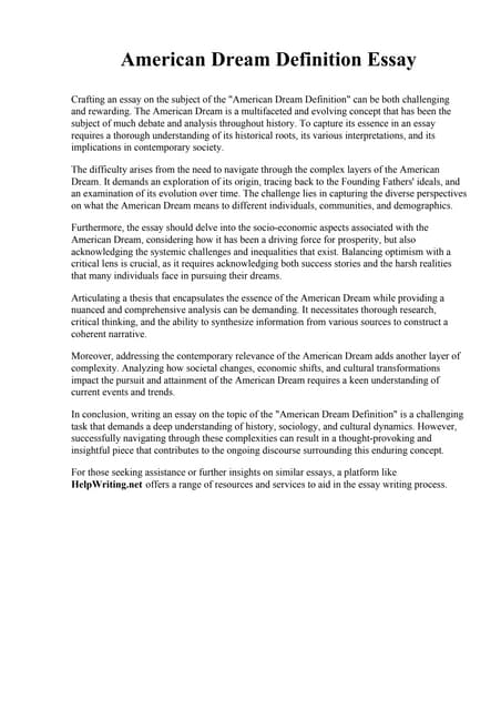 The American Dream Essay.pdf