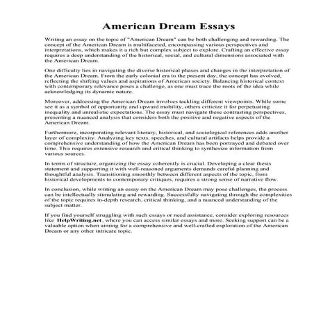 American Dream Essays.pdf