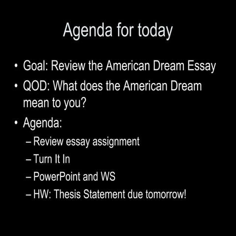 american dream ppt | PPT