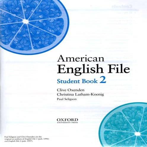 American english file 2 student's book | PDF