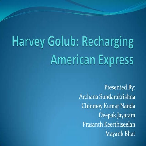 American express case study | PPT