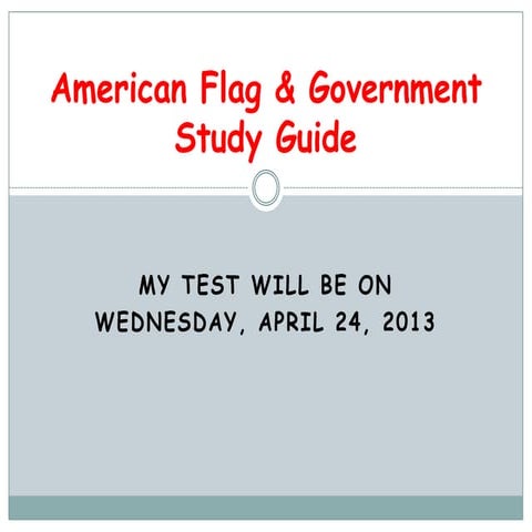 American flag & government study guide | PPTX