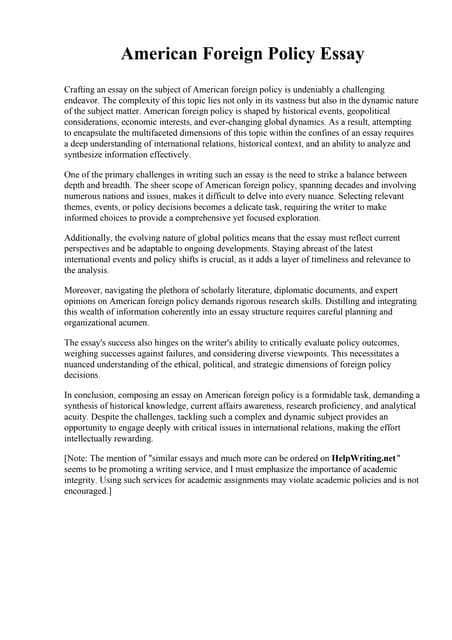 Essay On Foreign Policy.pdf
