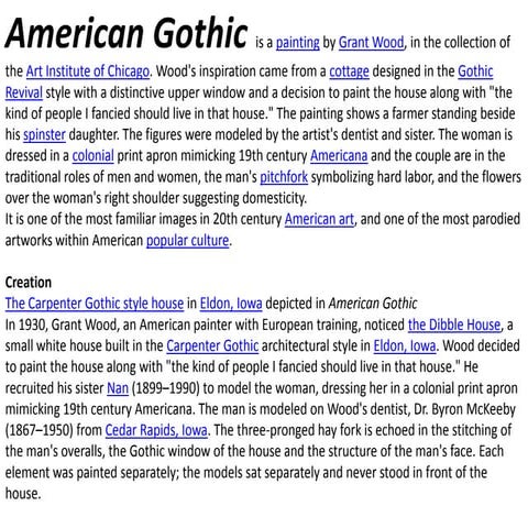 American gothic power point | PPTX