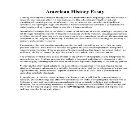 American History Essay. History Essay: A Complete Writing Guide for ...
