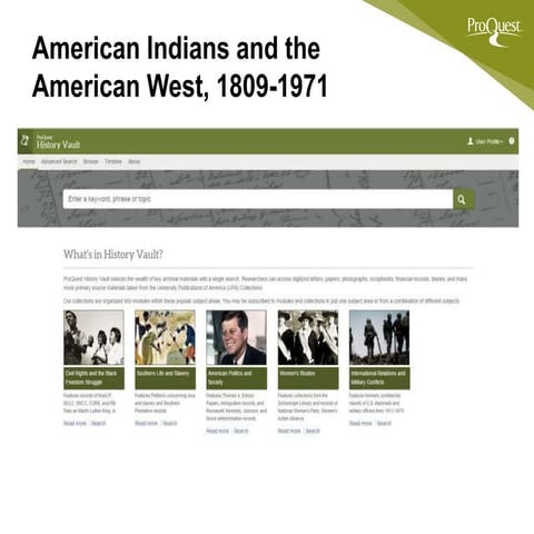 American Indians and the American West, 1809-1971 | PPTX