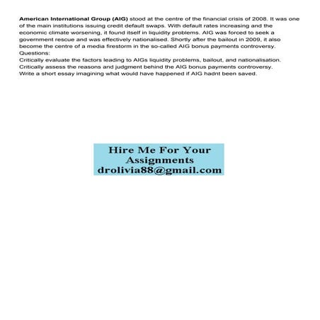 American International Group AIG stood at the centre of th.pdf