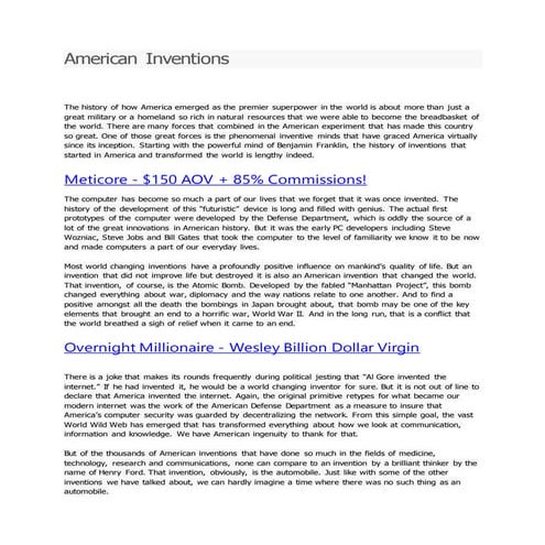 American inventions | DOCX