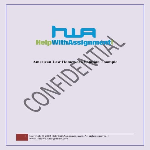 UK Law Case Study Sample Solution | PDF