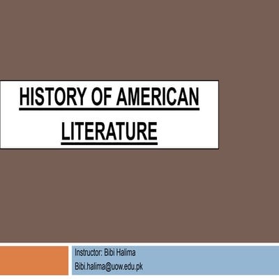History of American Literature | PPTX