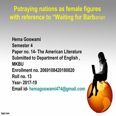 Potraying Nations As Female Figures With Reference To “waiting For