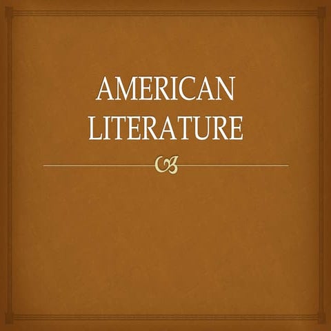 American literature | PPTX