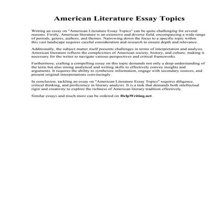 American Literature Essay Topics.pdf